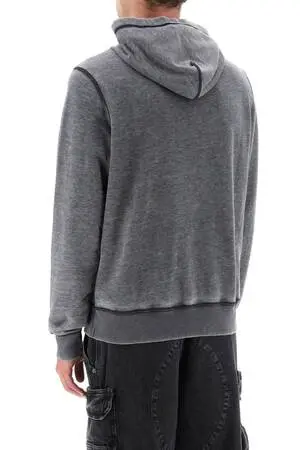 DIESEL® S-ginn Logo Printed Drawstring Hoodie