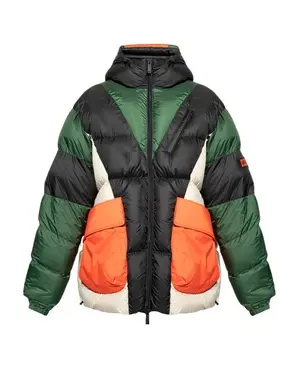 Dsquared2 Logo Patch Hooded Down Jacket - Black