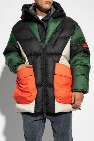 Dsquared2 Logo Patch Hooded Down Jacket