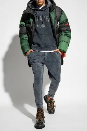 Dsquared2 Logo Patch Hooded Down Jacket