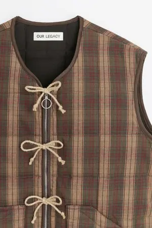 Our Legacy Tartan Padded Cotton Vest