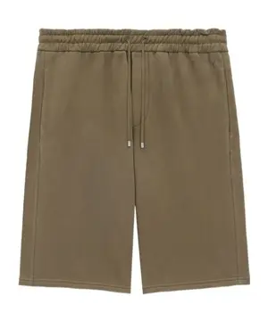 Saint Laurent Cassandre Bermuda Shorts In Cotton Fleece - Persimmon