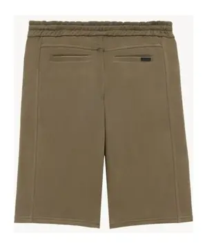 Saint Laurent Cassandre Bermuda Shorts In Cotton Fleece - Persimmon