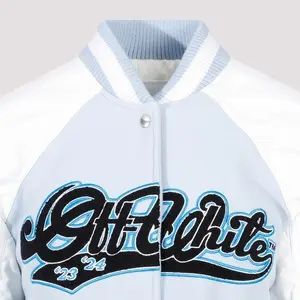 Off-White Logo Flocked Long-sleeved Jacket