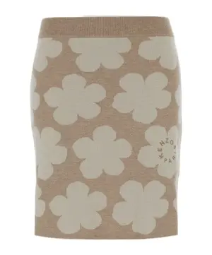 Kenzo Floral Detailed Knitted Skirt