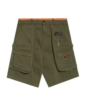Dsquared2 Logo Printed Cargo Shorts - Green
