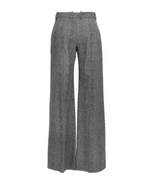 Ermanno Scervino Wide Leg Herringbone Trousers