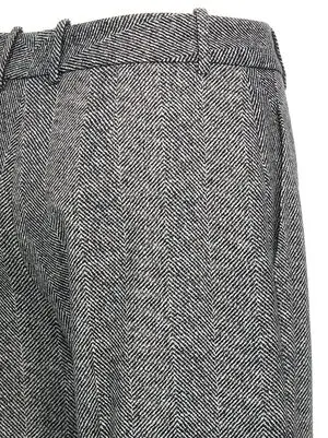 Ermanno Scervino Wide Leg Herringbone Trousers