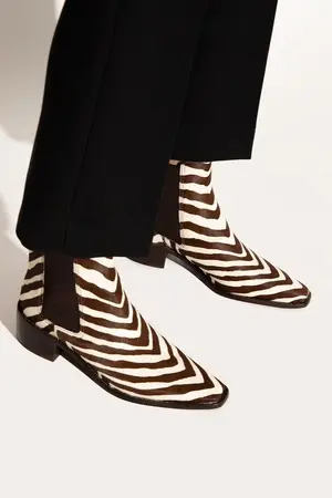 Tory Burch Zebra-print Leather Boots
