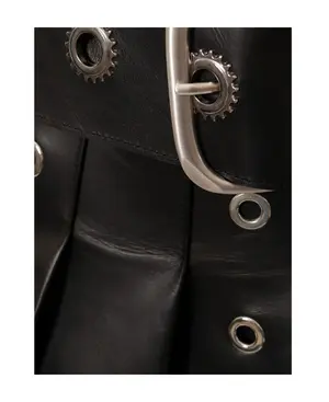 Off-White Eyelet-embellished Belted Mini Skirt
