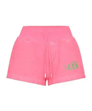 Dsquared2 Logo Printed Drawstring Shorts - Pink