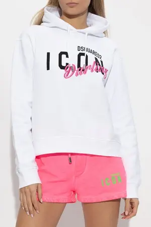 Dsquared2 Logo Printed Drawstring Hoodie