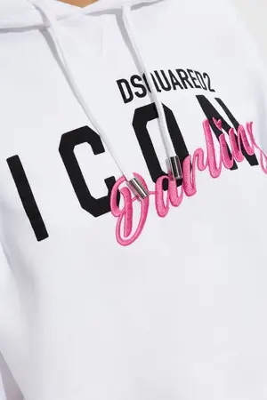 Dsquared2 Logo Printed Drawstring Hoodie