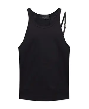 Dsquared2 Logo Plaque Sleeveless T-shirt - Black