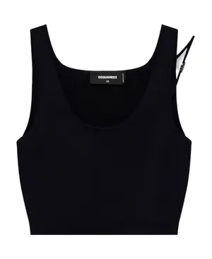 Dsquared2 Sleeveless Crop Top - Black