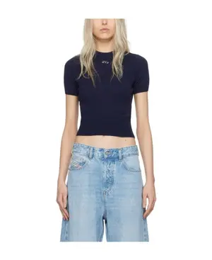 DIESEL® M-arga Cut Out Logo Fine Knitted Top