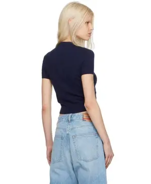 DIESEL® M-arga Cut Out Logo Fine Knitted Top