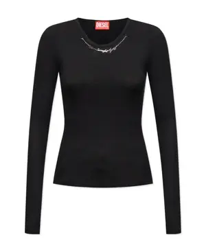 DIESEL® T-matic-ls Chain Embellished Top