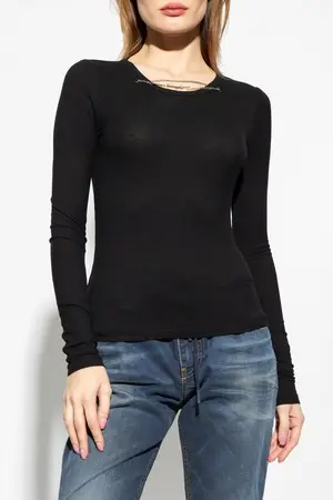 DIESEL® T-matic-ls Chain Embellished Top