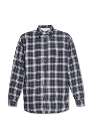 DIESEL® S-dewny-double-check-a Reversible Padded Overshirt - Black