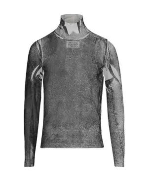 MAISON MARGIELA Serigraphic Silk Crepe Top