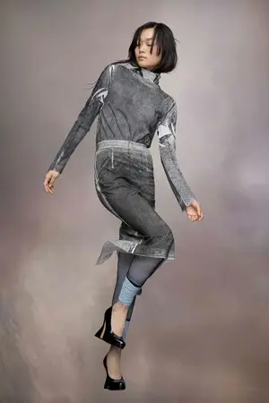 MAISON MARGIELA Serigraphic Silk Crepe Top