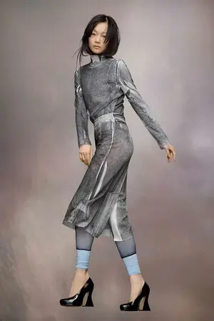 MAISON MARGIELA Serigraphic Silk Crepe Top