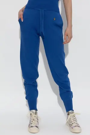 VIVIENNE WESTWOOD Logo-embroidered Knitted Sweatpants