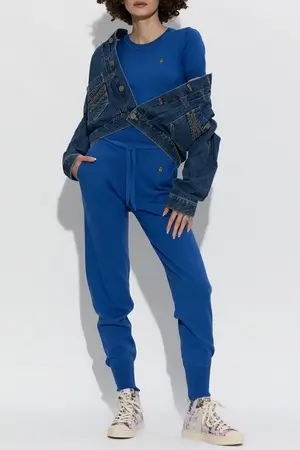 VIVIENNE WESTWOOD Logo-embroidered Knitted Sweatpants