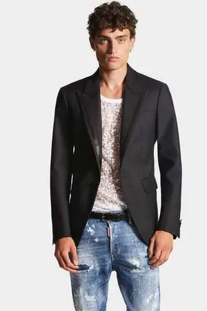 Dsquared2 Contrast-lapel Single-breasted Blazer