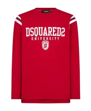 Dsquared2 Logo Printed Crewneck T-shirt - Red