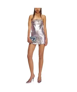DIESEL® De-held-short-s Metallic Mini Dress