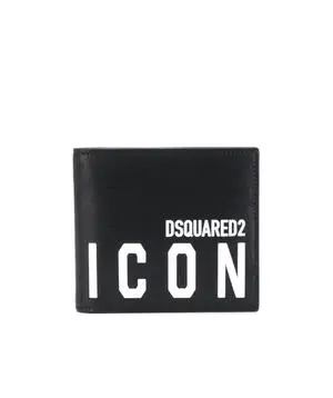 Dsquared2 Icon Printed Bif-fold Wallet - White