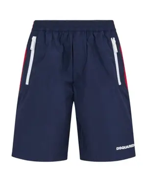 Dsquared2 Logo Printed Knee-length Shorts - Blue