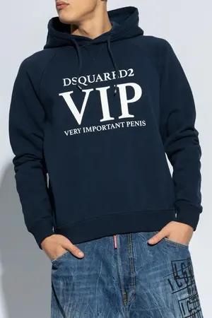 Dsquared2 Logo Printed Drawstring Hoodie