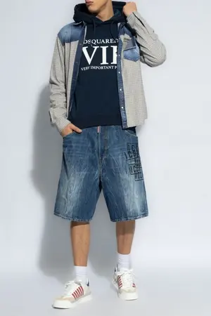 Dsquared2 Logo Printed Drawstring Hoodie