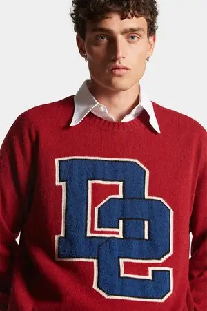 Dsquared2 Logo-intarsia Knit Crewneck Jumper