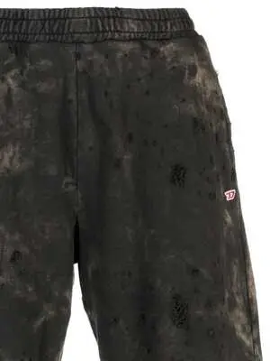 DIESEL® P-crown-n2 Marbled Effect Distressed Shorts
