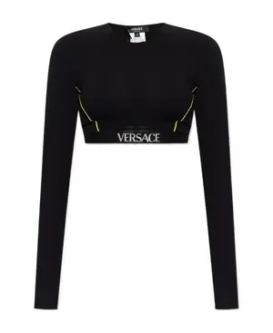 Versace Long-sleeved Cropped Top