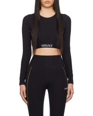 Versace Long-sleeved Cropped Top