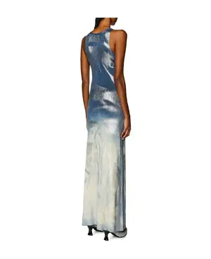 DIESEL® V-neck Sleeveless Midi Dress