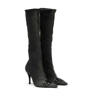 DIESEL® D-venus 80mm Denim Knee-high Boots