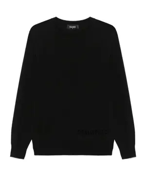 Dsquared2 Flocked-logo Sweater - Black