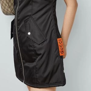 Gucci Logo-embroidered Zipped Minidress