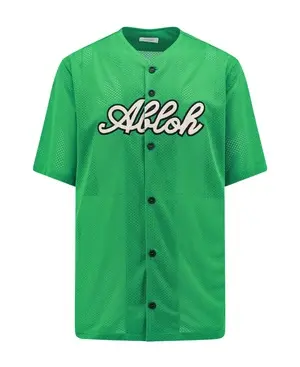 Off-White Abloh Embroidered Button-up Shirt - Green