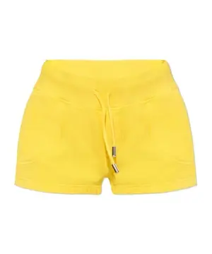 Dsquared2 Logo Patch Drawstring Shorts - Yellow