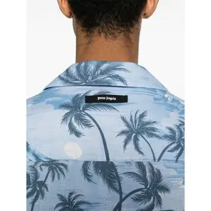 Palm Angels Sunset-print Bowling Shirt