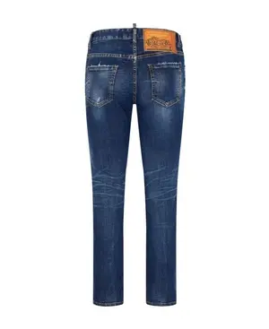 Dsquared2 Logo-patch Faded Slim-cut Jeans