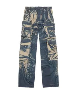 DIESEL® P-hugh Crease-effect Cargo Trousers - Blue