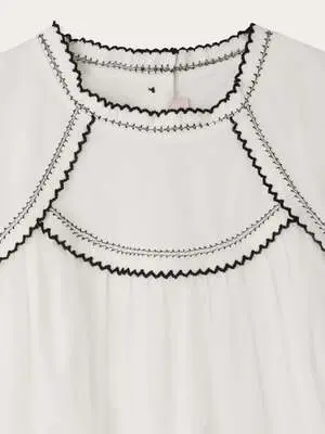 Bonpoint Elouane Smocked Blouse